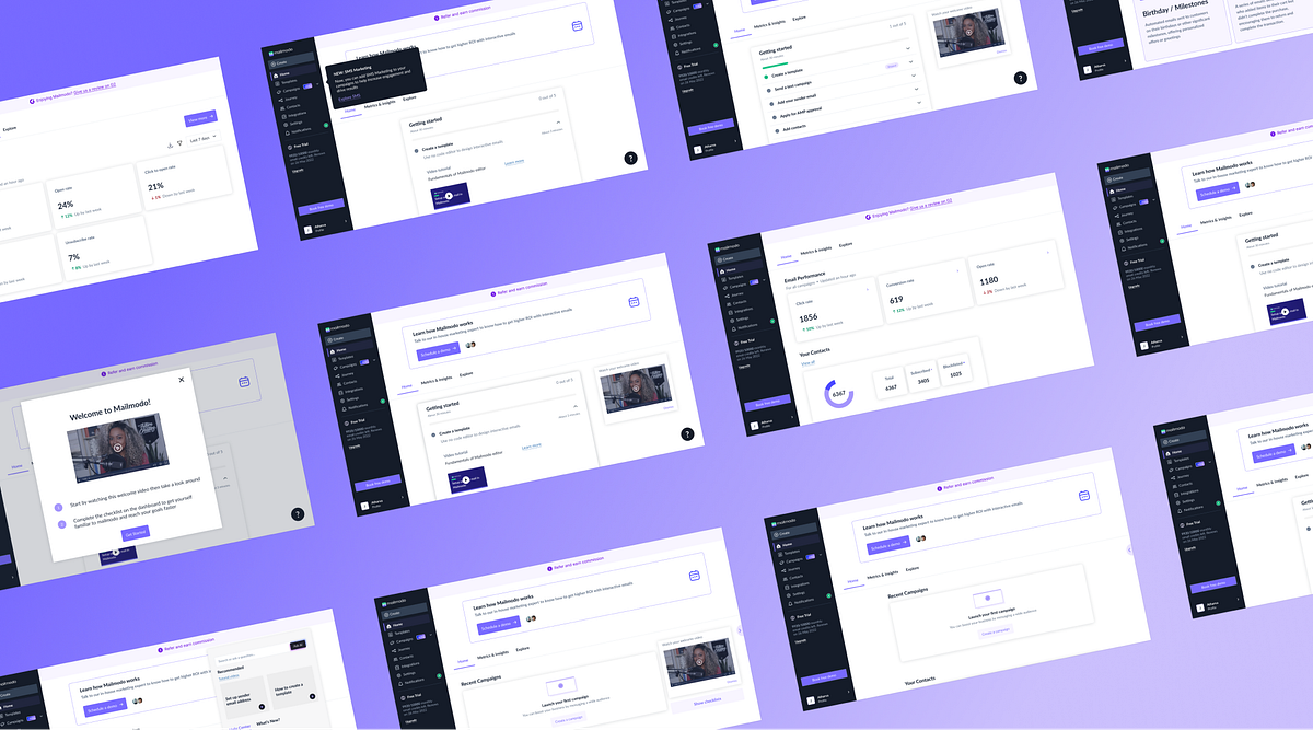 Designing an engaging home tab experience for an email marketing SaaS ...
