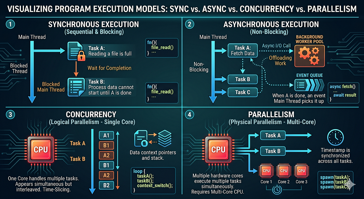 Sync, Async, Concurrent, and Parallel Programming — Simply Explained ...