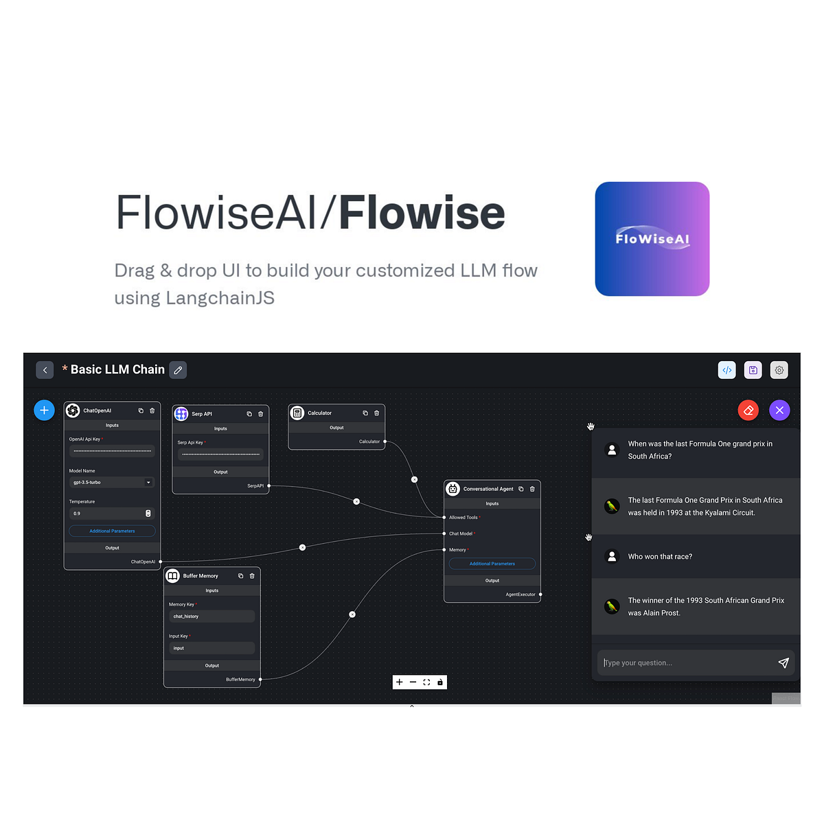 Flowise For 🦜🔗LangChain. Flowise is an open source Graphic User… | by Cobus Greyling | Medium