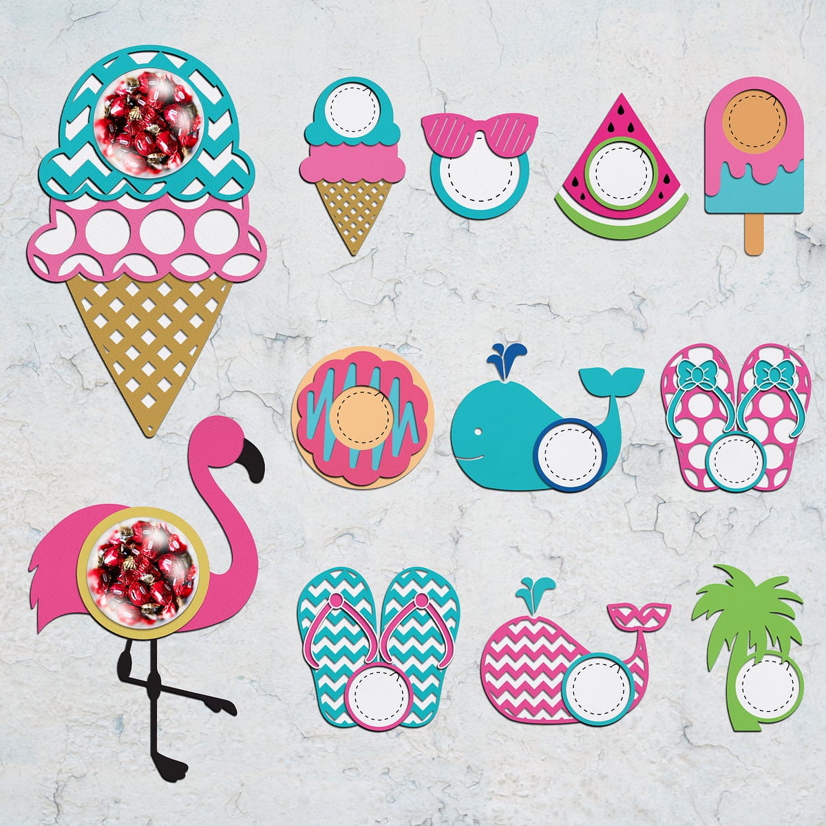 Summer Candy Ornament Svg, Summer Candy Dome Svg, Beach Chocolate ...