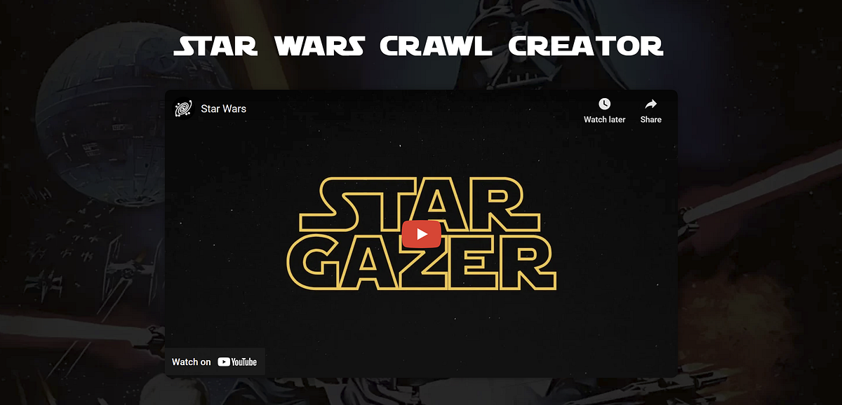 Make Your Own Star Wars Scrolling Text at Home | by Jeffery Harper | Medium