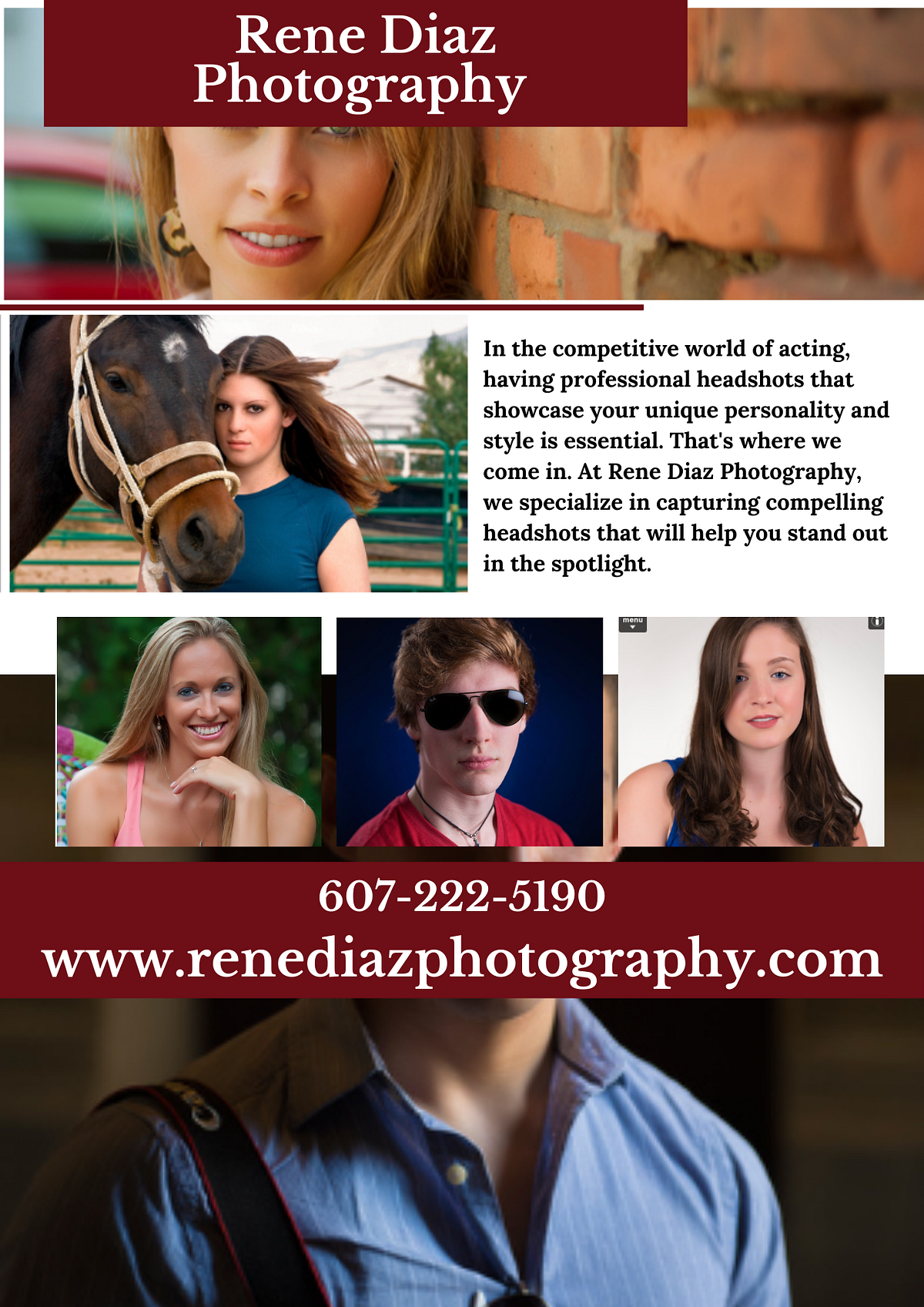 Get Noticed with Compelling Actor Headshots — Contact Rene Diaz ...