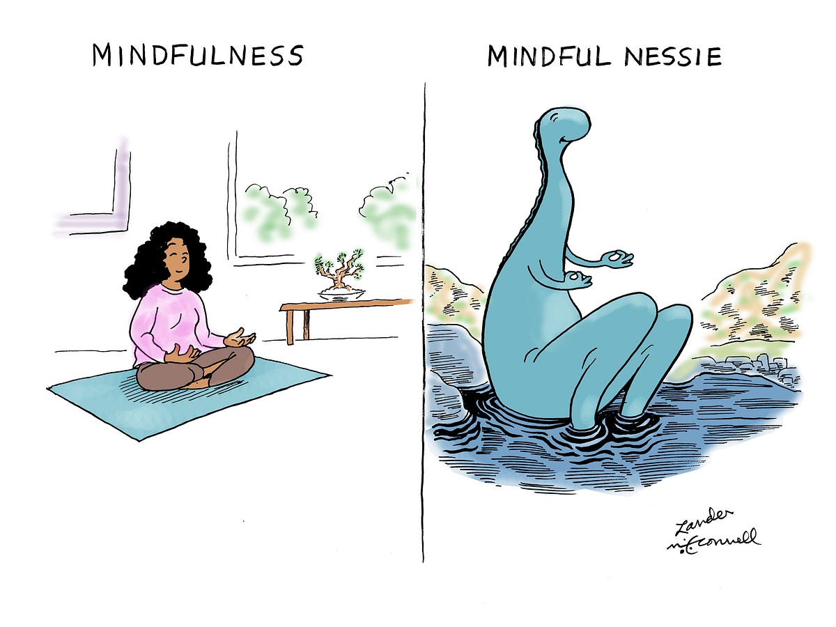 Mindfulness or Mindful Nessie - Doctor Funny - Medium