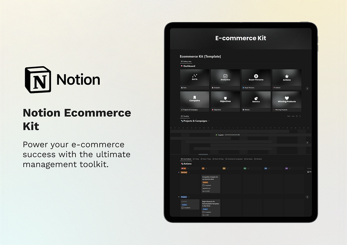 Building a Powerful Notion Dashboard for Your Ecommerce Business | by ...