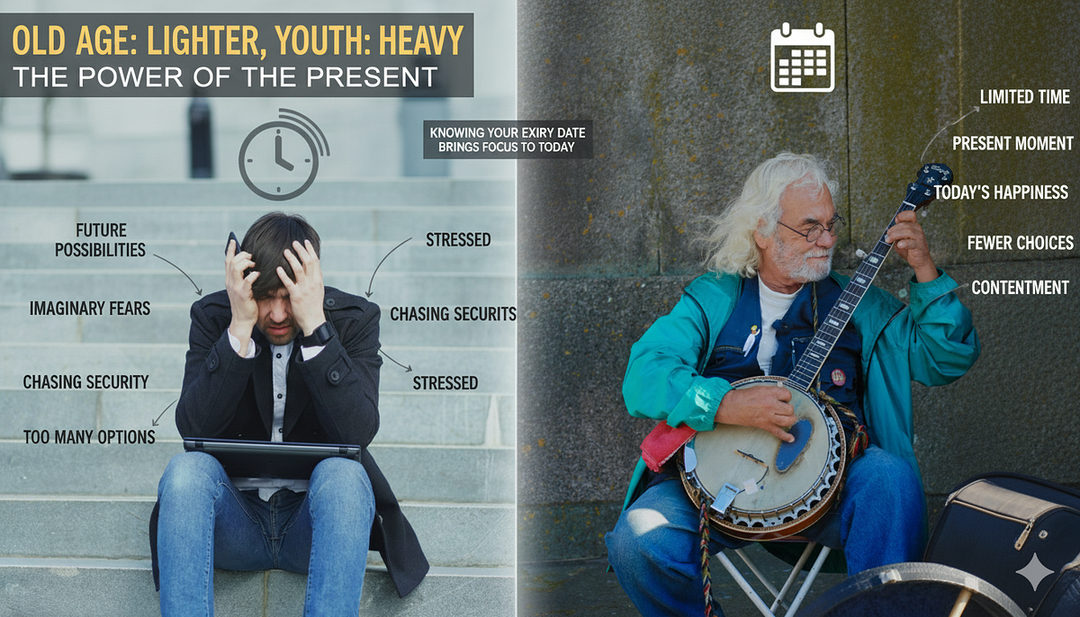 Why Old Age Feels Lighter and Youth Feels Heavy | by Dr. Surendra Kumar ...