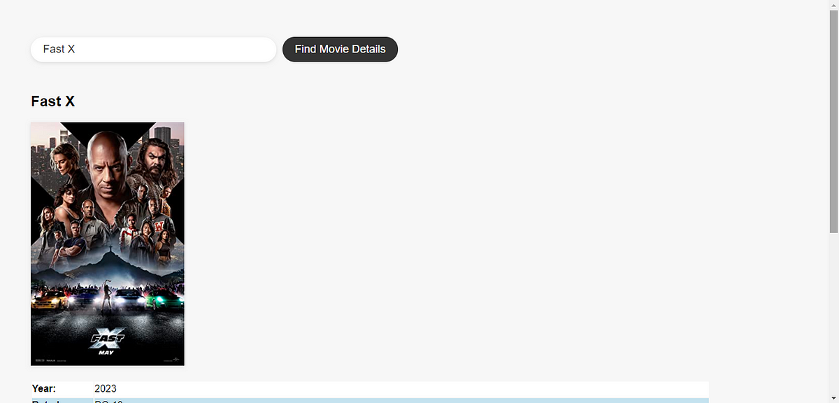 Developing A Simple Web App To Fetch Movie Details Using The Omdb Api By Razni Hashim Medium