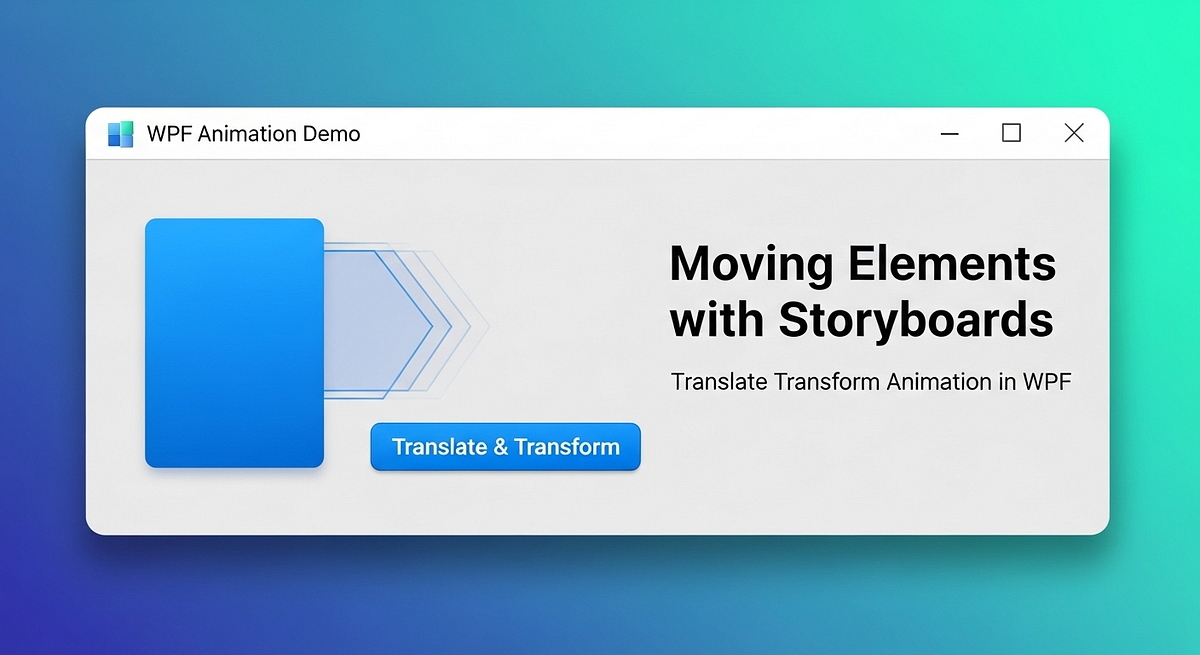 Moving Elements with Storyboards: TranslateTransform Animation in WPF | by VectoArt | Medium