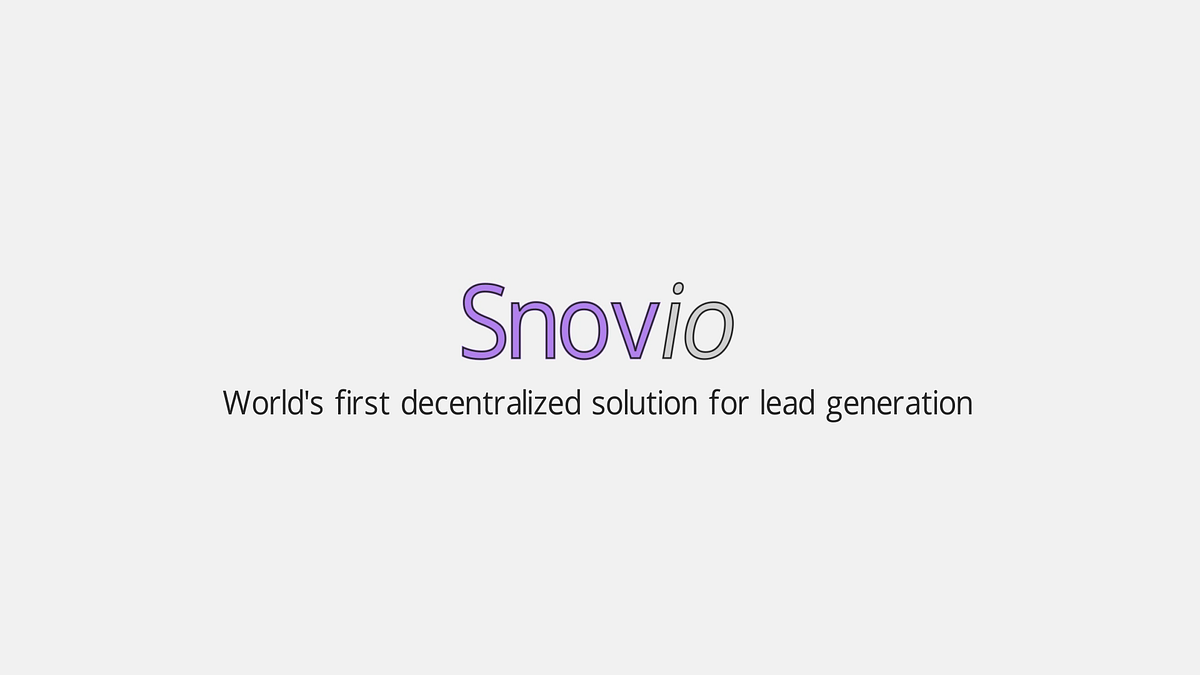 Snovio: A Blockchain Based Lead Generation Platform | by Simeon Udoh ...