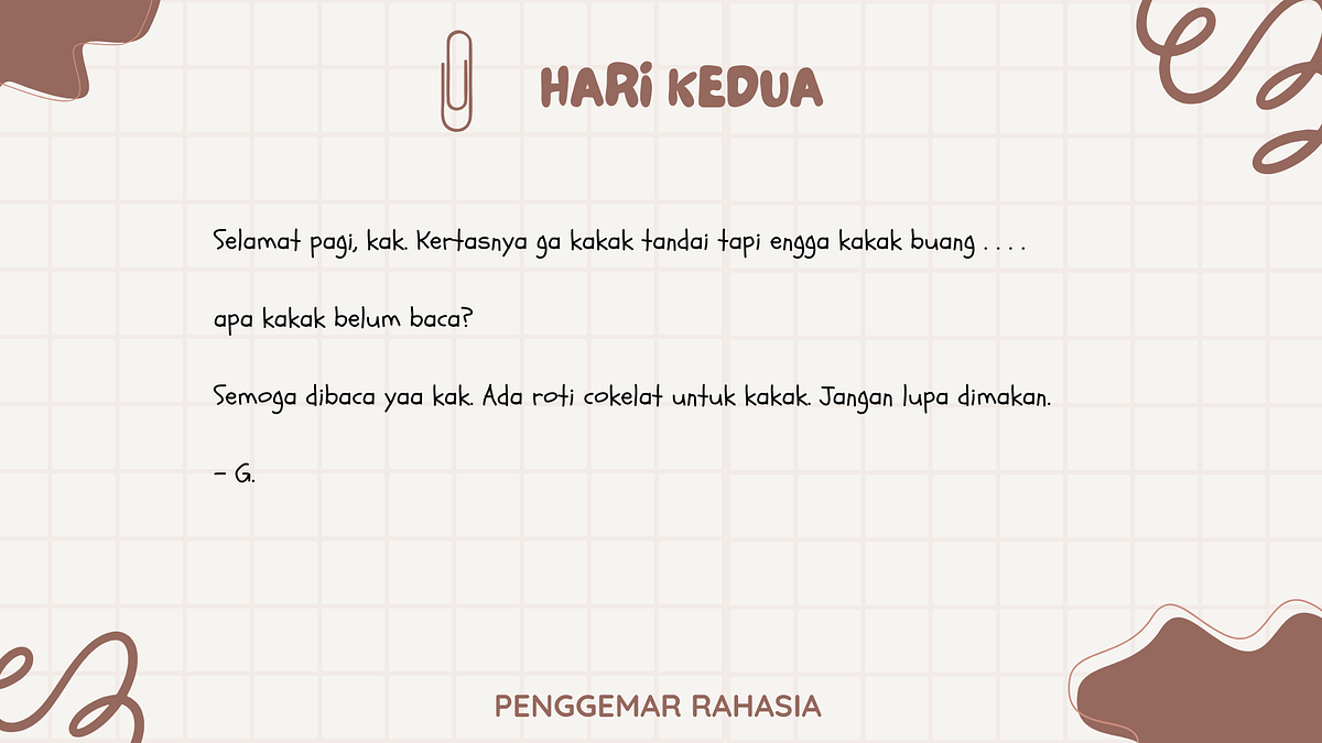 Love Letter ; Hari Kedua - seoh - Medium