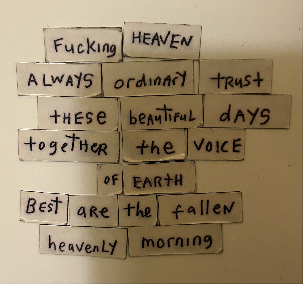 It’s fridge poetry week. - Kōtare - Medium