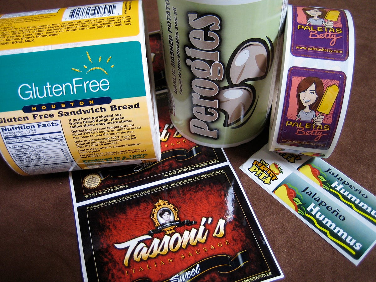 Various labels for different types of foods | by William House | Medium