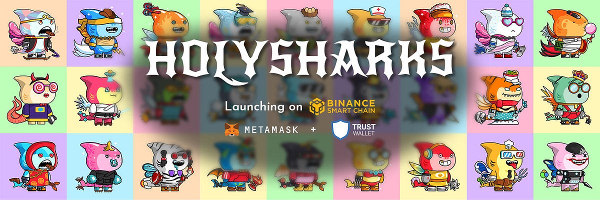 💥HolySharks NFT — Metaverse: Art Collectibles, Diversity, Adorable ...