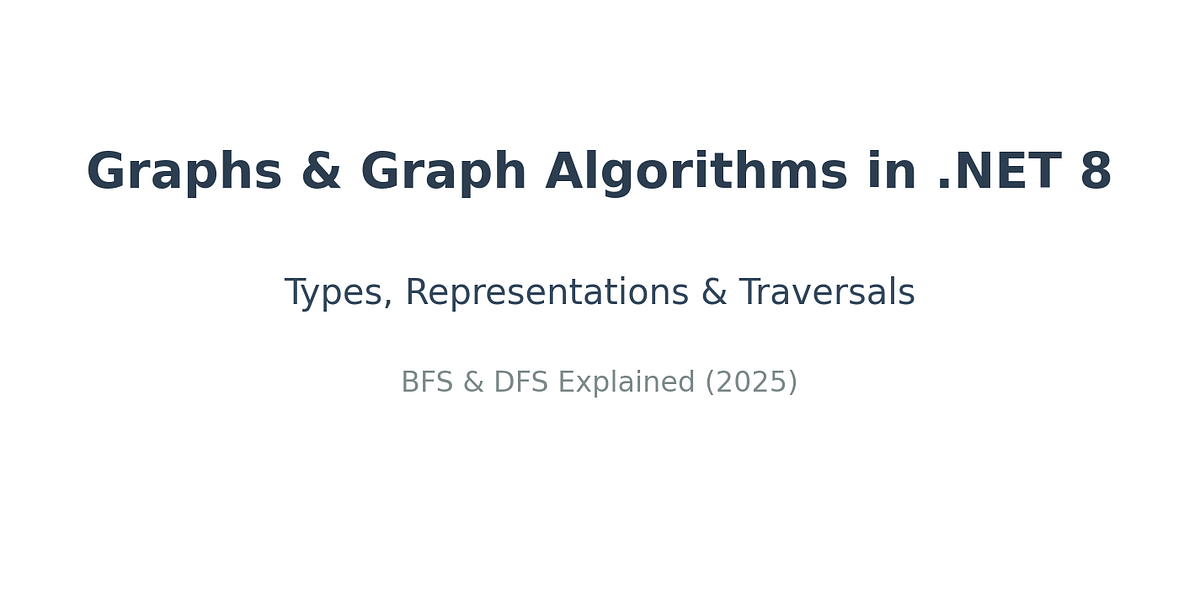 Graphs and Graph Algorithms in .NET 8: Types, Representations, and Traversals | Medium