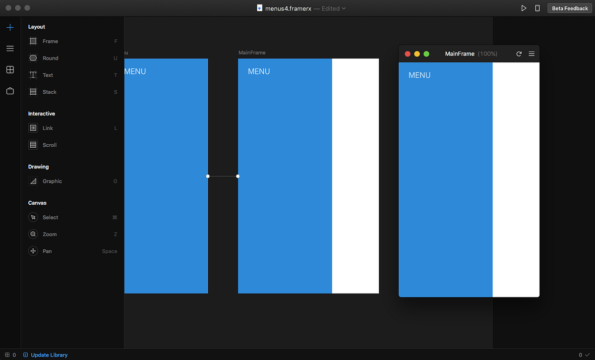 Framer X Walkthrough: Animatable Menu | by John Traver | Prototypr