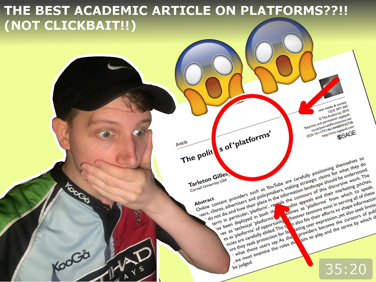 The Politics of ‘Platforms’ by Tarleton Gillespie — A Summary | by Toby ...