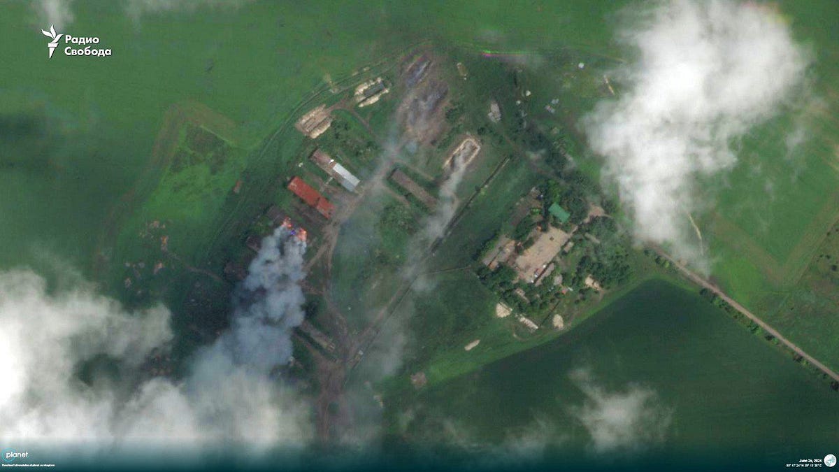 Large Russian ammunition depot hit 100 kilometres behind the frontline ...
