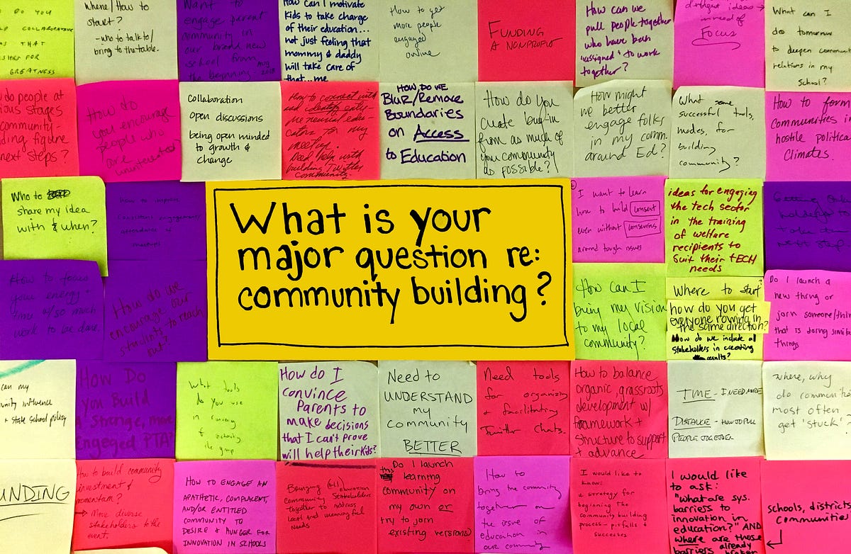 What is your major question regarding community building? #EduCommunity ...