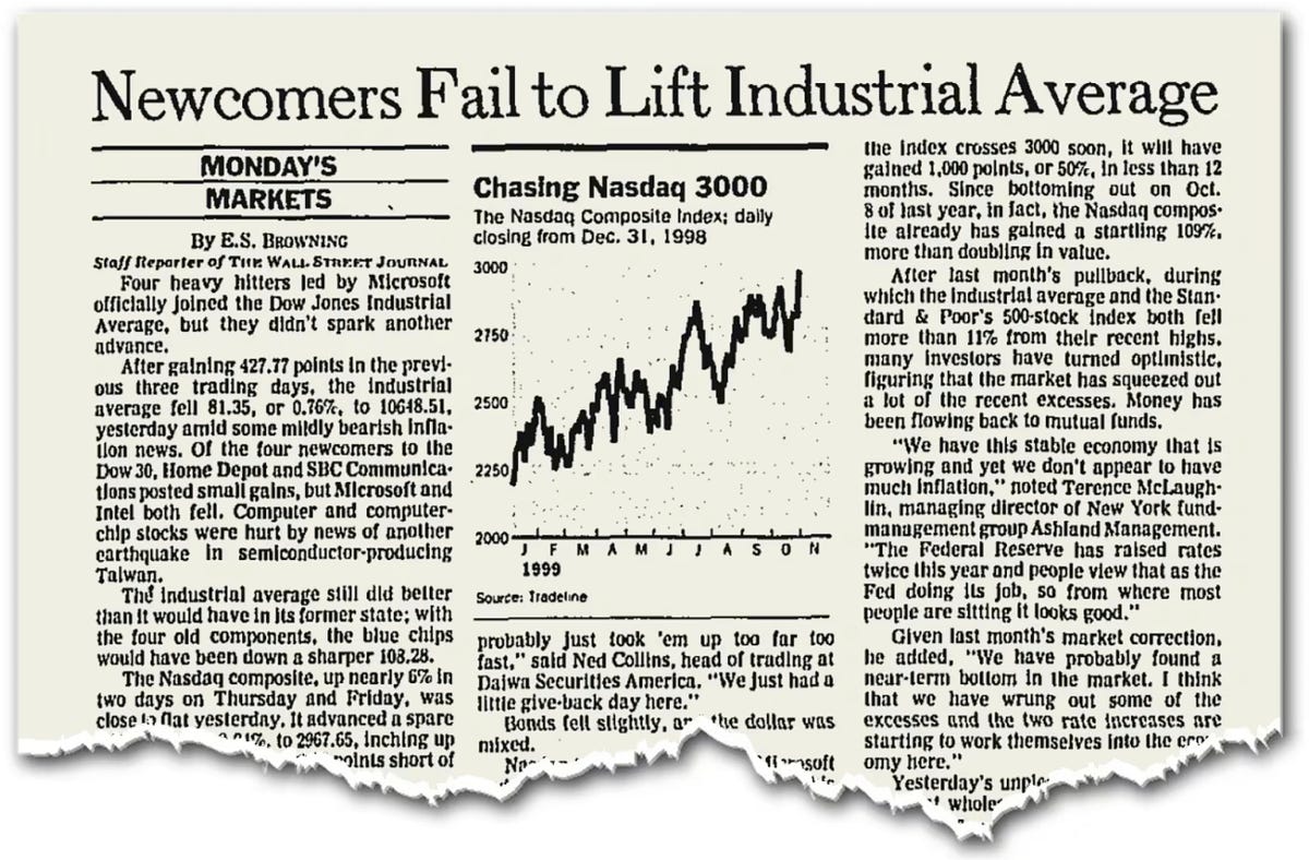 FINANCIAL FLASHBACK: 25 YEARS AGO — ‘New Economy’ In the Dow | by SIMON ...