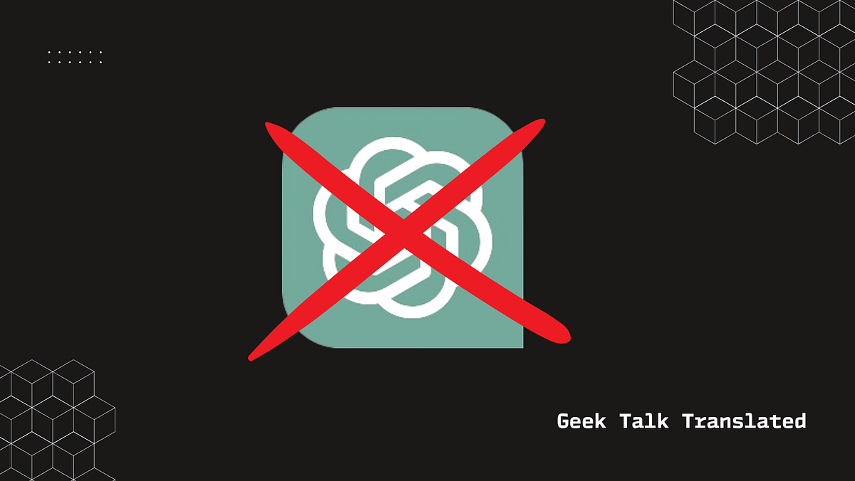 Why I don’t use ChatGPT anymore. Article Cover — ChatGPT Logo… | by Kenny Wolf | Geek Talk | Medium