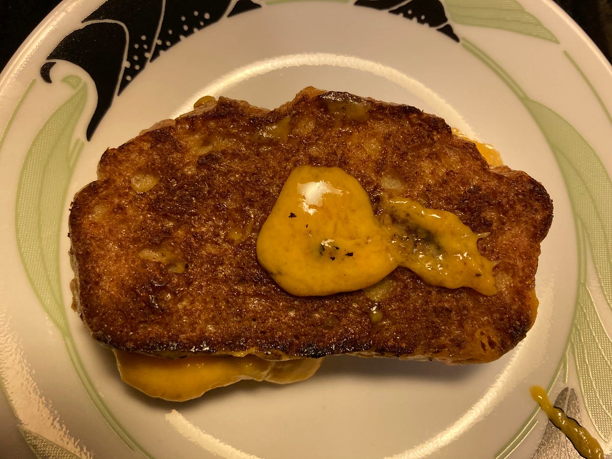Sharp Cheddar Grilled Cheese on Pork Panko Bread - Julie Fritz - Medium