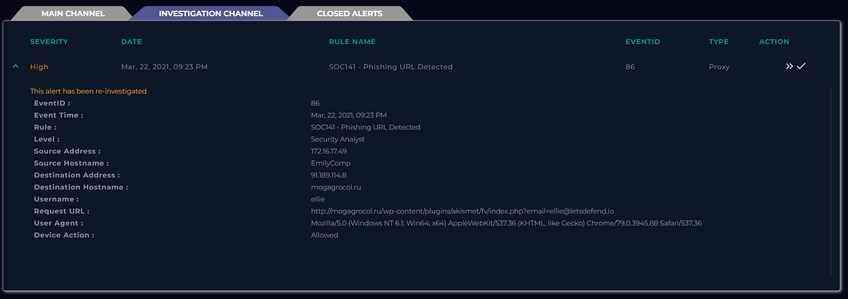 86 — SOC141 — Phishing URL Detected — Practice With SOC Alert | by ...
