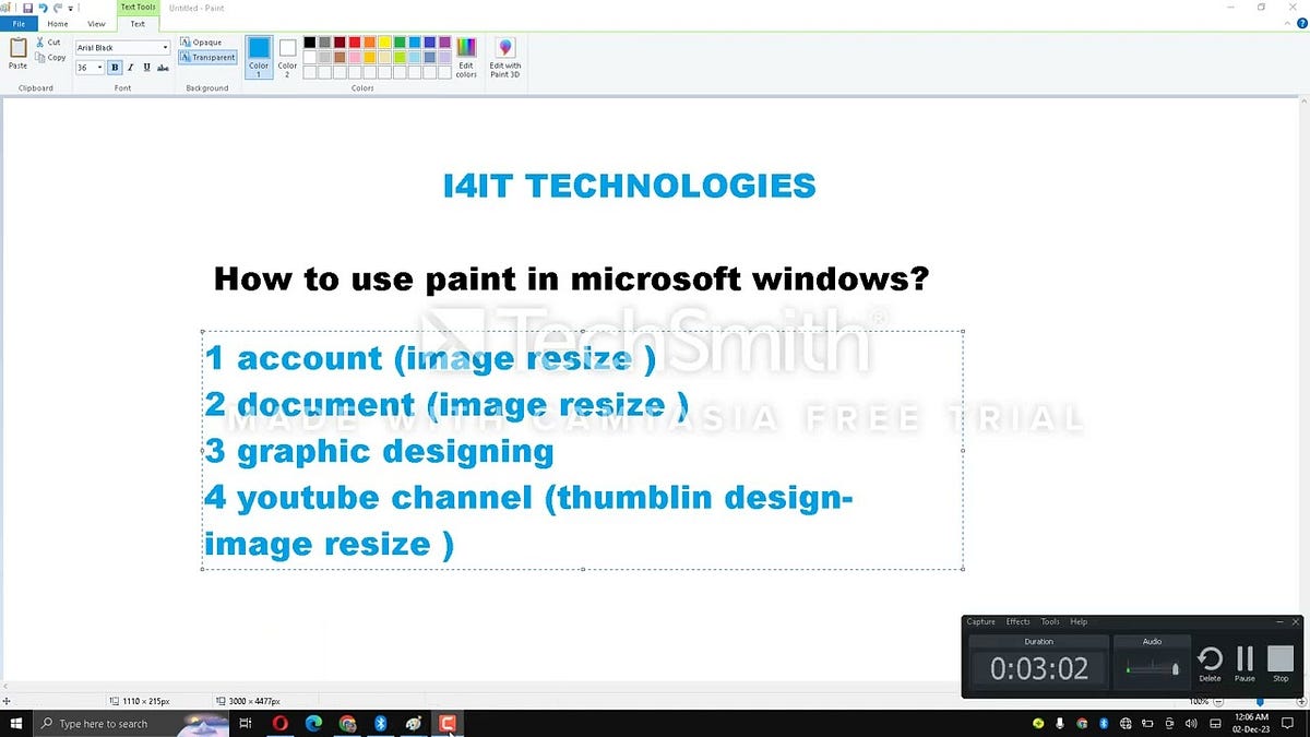 How to use paint in windows 10 |how to use paint 3d in windows 10 in hindi |how to use 3dpaint ...