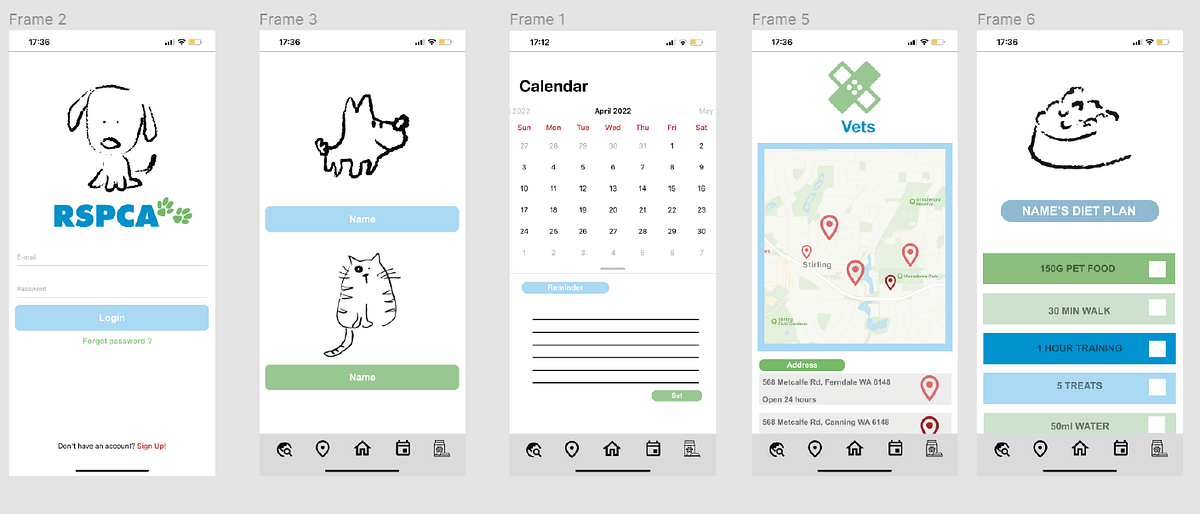 UX Design— RSPCA Pet Care App. Brief Task | by Taylor Tan | Medium