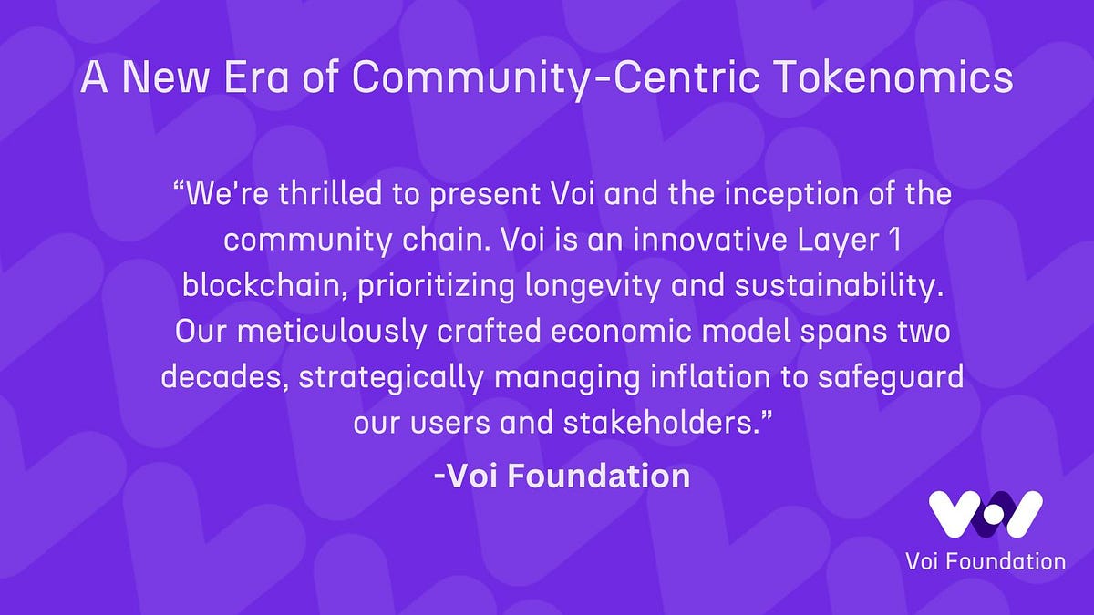A New Era of Community-Centric Tokenomics | by Voi Foundation | Medium