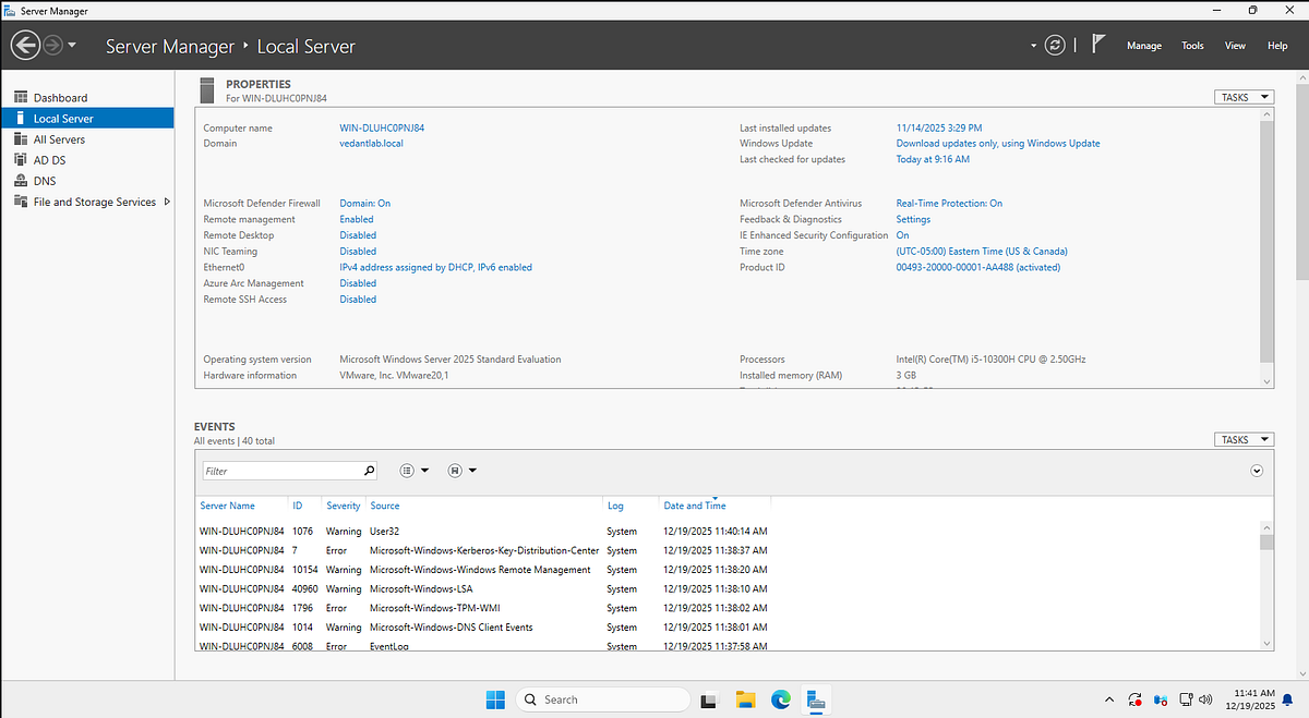 Domain Join an Ubuntu Machine to a Windows Server 2025 | by Vedant ...