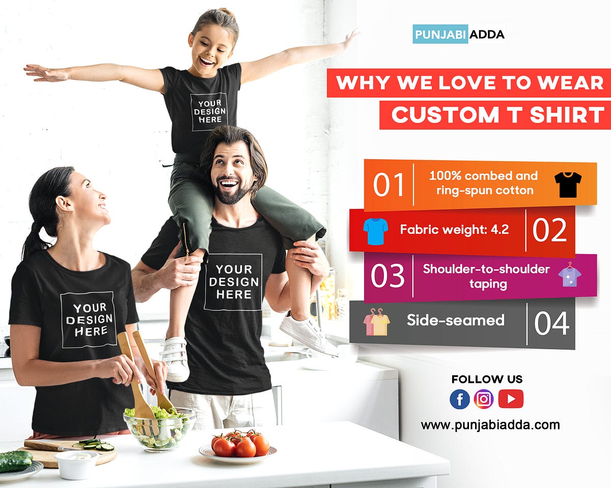 Trendy Custom Black T Shirt — Punjabi Adda - Punjabi Adda - Medium