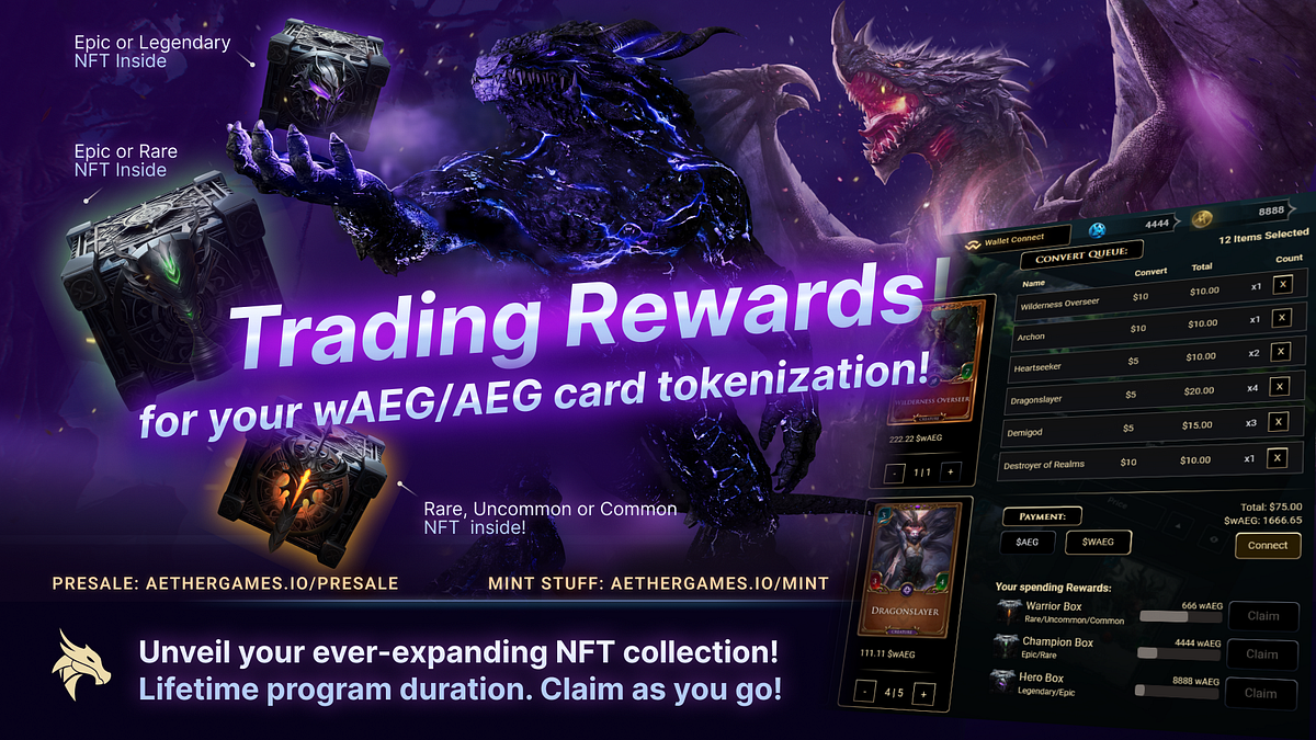Aether Games has launched perpetual $wAEG/AEG on-chain Trading rewards ...