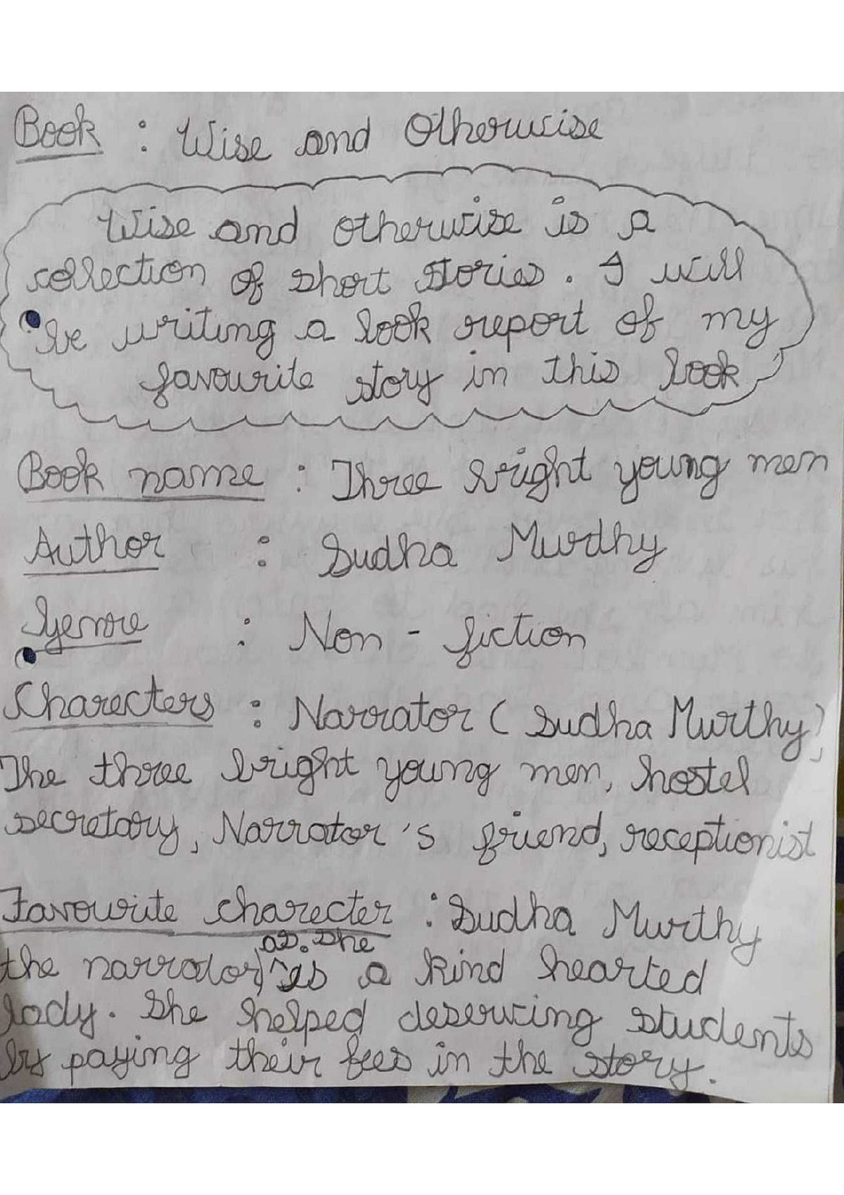 Book Report- Wise and Otherwise - Janani Sundararaman - Medium