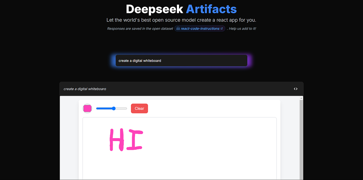 Exploring DeepSeek Artifacts: Revolutionizing Front-End Code Generation | by Samar Singh | Medium