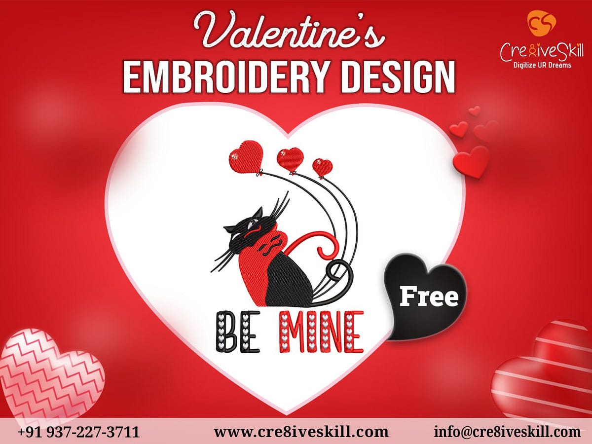 Valentine’s Embroidery Design - Cre8iveSkill - Medium