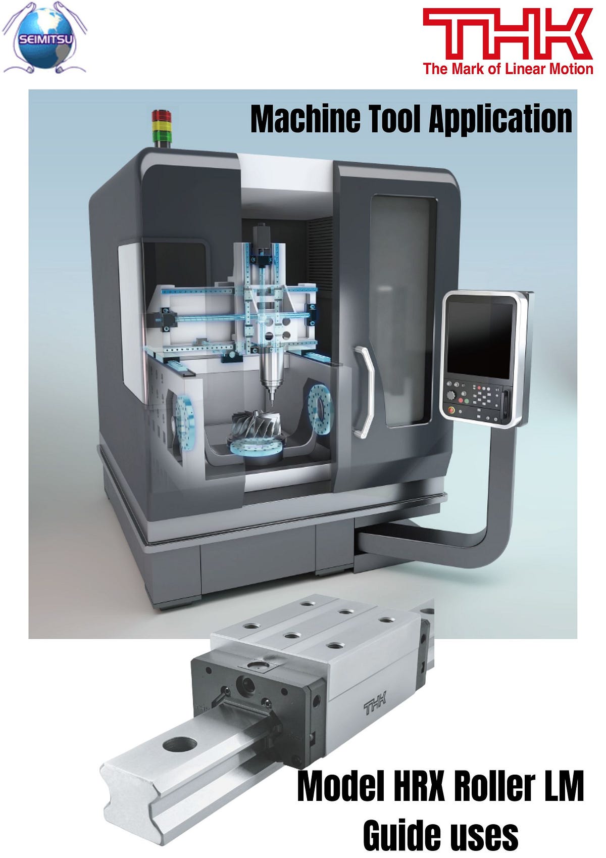 Model HRX Full Roller LM Guide for Heavy Machine Tool Application | SEIMITSU Factory Automation ...