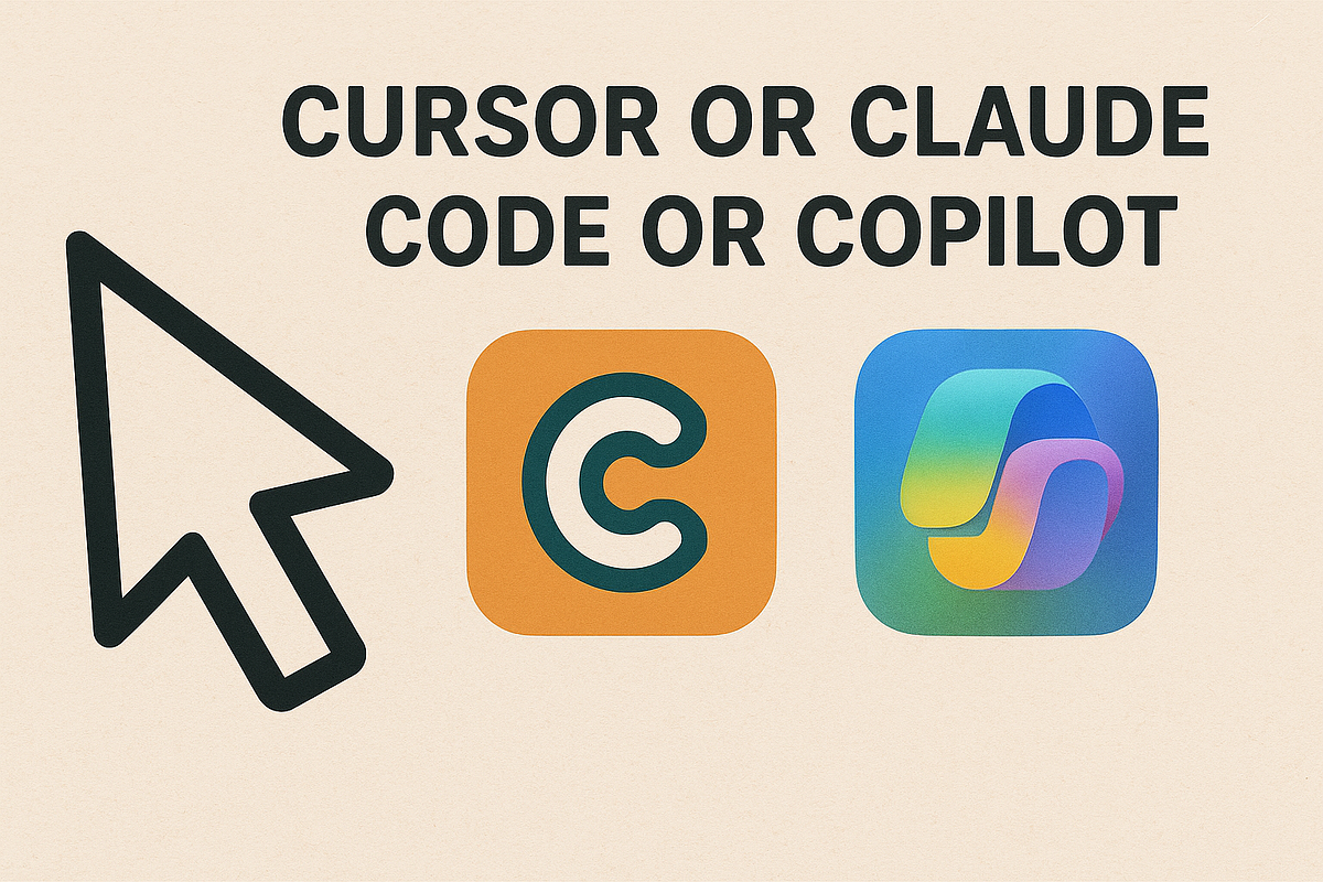 Cursor or Claude Code or Copilot. I was using cursor for few months and ...