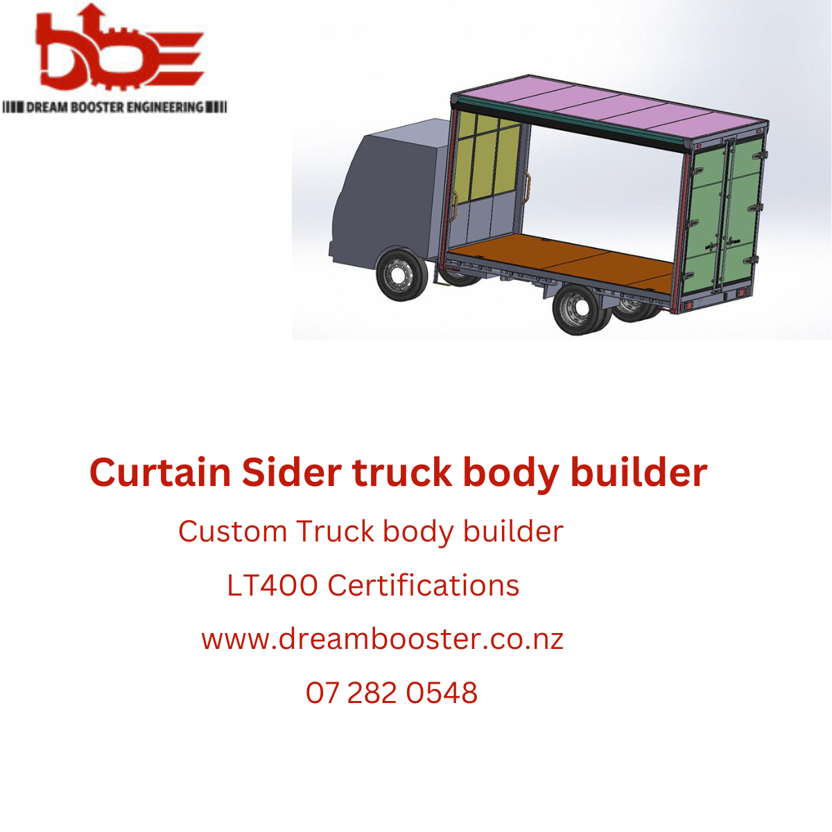 Curtain Sider truck Body Builder - Dream Booster Engineering - Medium