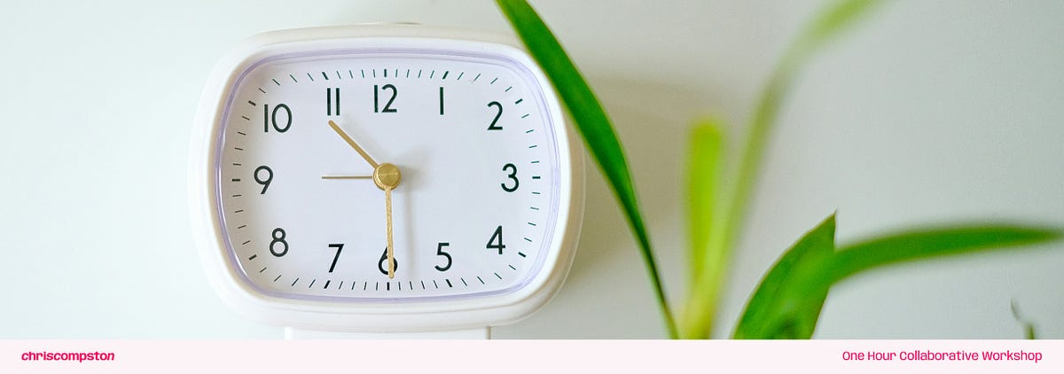 One Hour Collaborative Workshop. Whether there’s a need for introducing ...