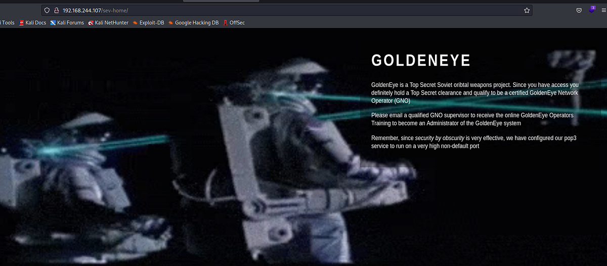 GoldenEye: 1 | Vulnhub Walkthrough | by Gokul | Medium