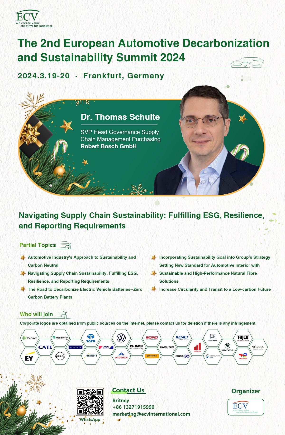 Bosch will attend European Automotive Decarbonization And Sustainability Summit 2024 ...