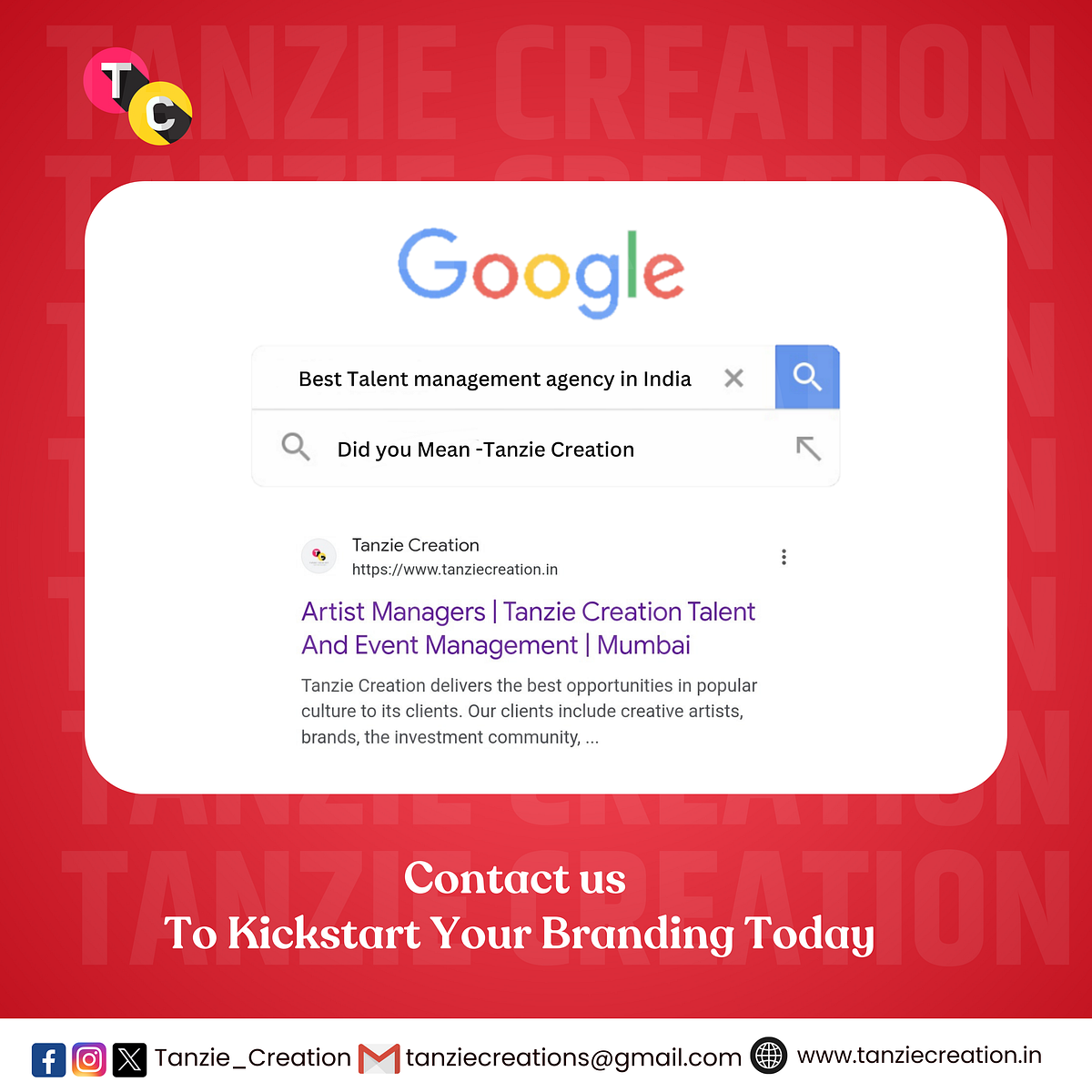 Tanzie Creations: India’s Leading Talent Management Agency, Way for ...
