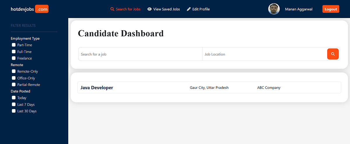 Job Portal Application Development Process (Part 6) | by Manan Aggarwal ...