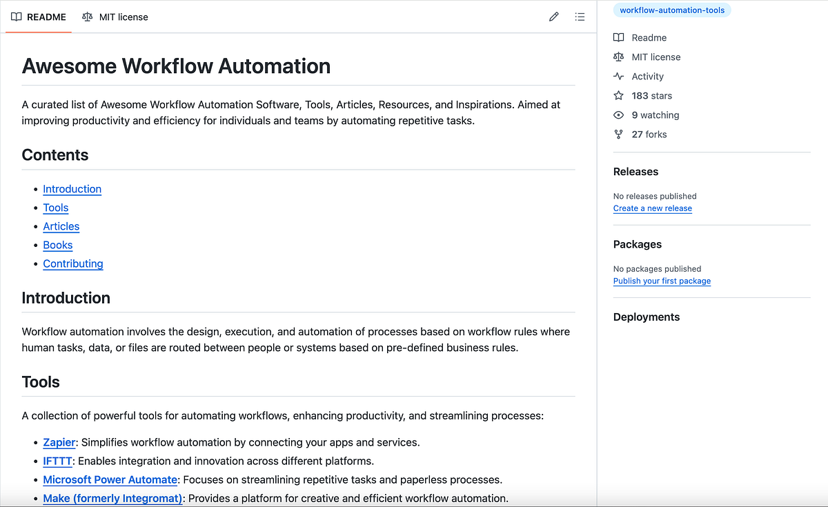 Awesome List of Workflow Automation Tools and Resources | by Dariush ...