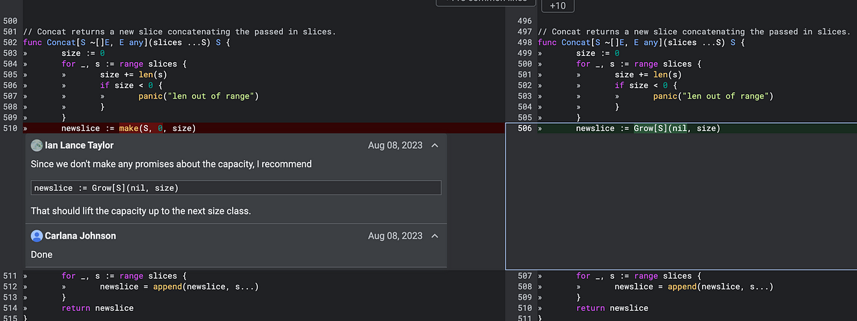 Go 1.22 slices.Concat. I was going through slices.Concat and… | by the ... Go 1.22 slices.Concat. I was going through slices.Concat and… | by the ...