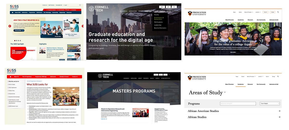 SUSS Website IA and UI redesign. Here is a retrospective report of my ...