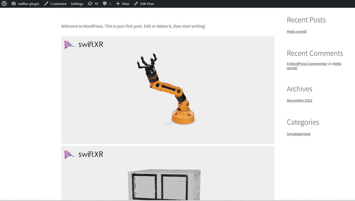 Why Every WordPress Website Needs 3D, AR, and VR Content. | by SwiftXR | Medium