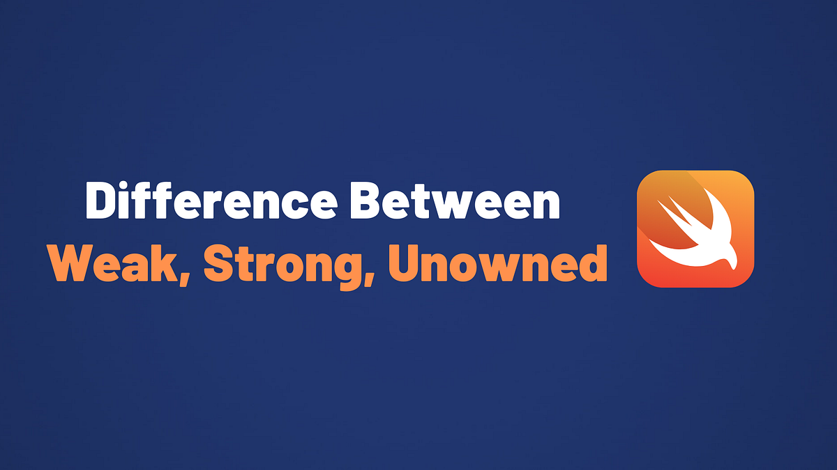 Swift | Difference Between Weak, Strong, Unowned Reference | Medium