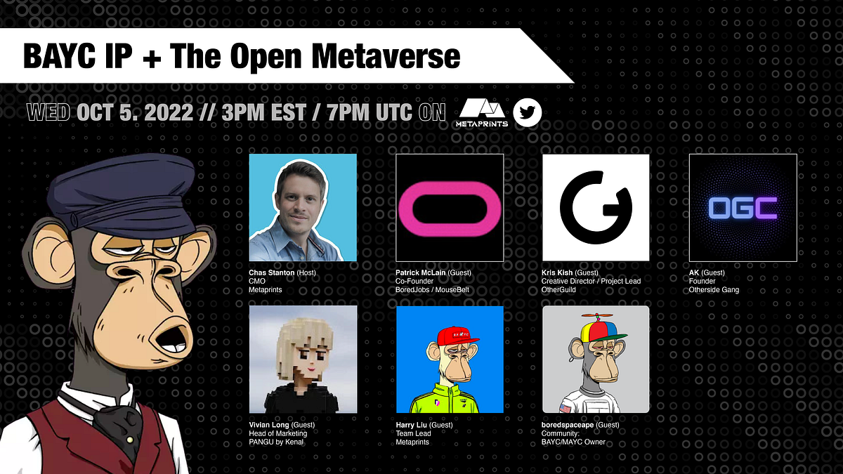 Metaprints’ ‘Bored Ape Yacht Club in the Metaverse’ Discussion | by ...