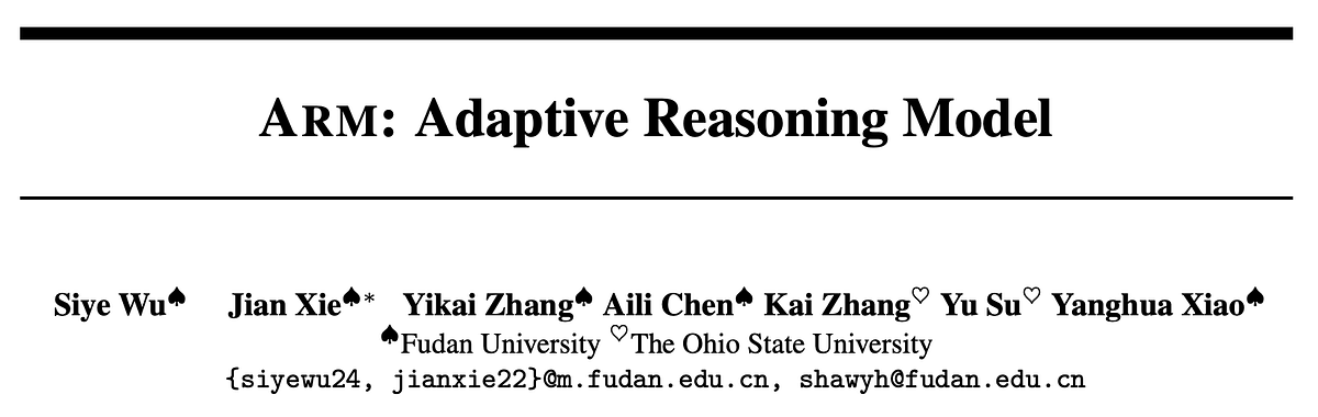 Papers Explained 391: Adaptive Reasoning Model | by Ritvik Rastogi | Medium