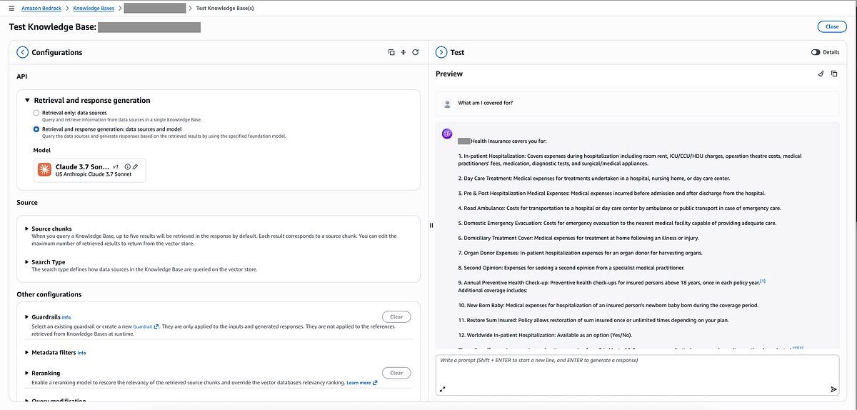 Building an AI Insurance Assistant with Amazon Bedrock Knowledge Bases ...